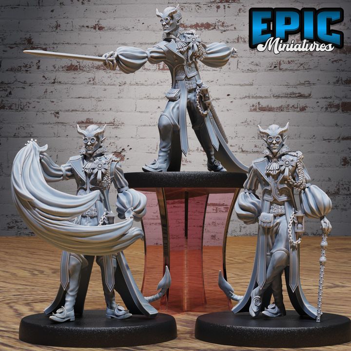 3D Printable Tiefling Noble Set / Demonic Humanoid / Devil Villager ...