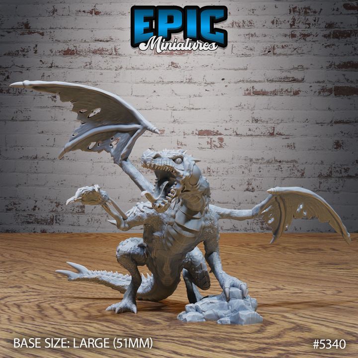 3D Printable Miasma Dragon / Undead Drake / Rotting Monster / Zombie ...