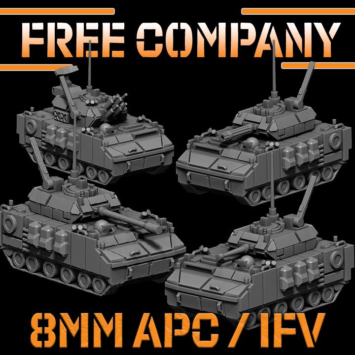 3D Printable Free Company - APC or Infantry Fighting Vehicle ...