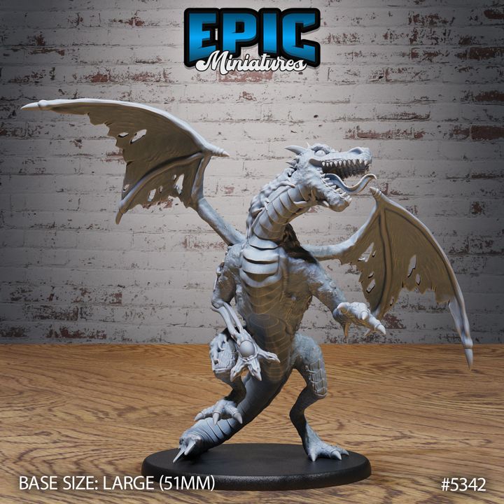 3D Printable Miasma Dragon Jump / Undead Drake / Rotting Monster ...