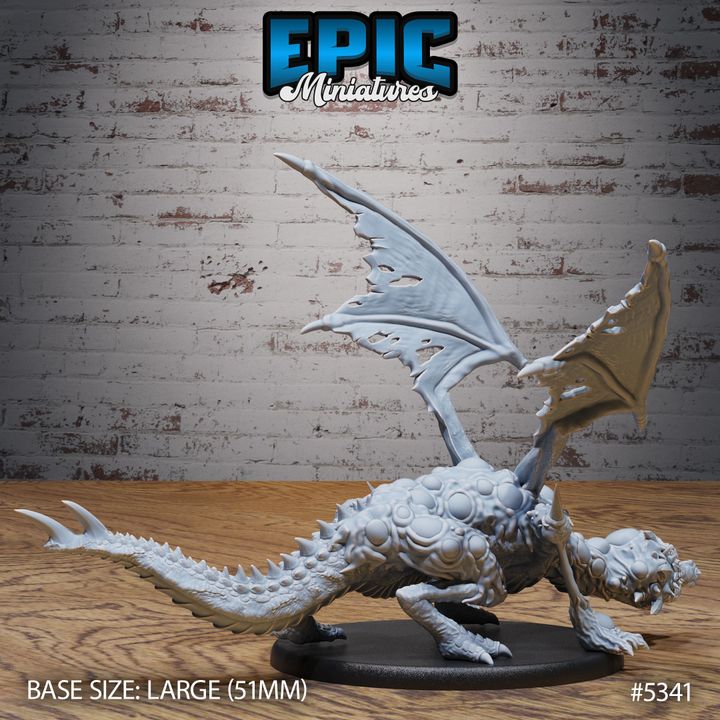 3D Printable Miasma Dragon Set / Undead Drake / Rotting Monster ...