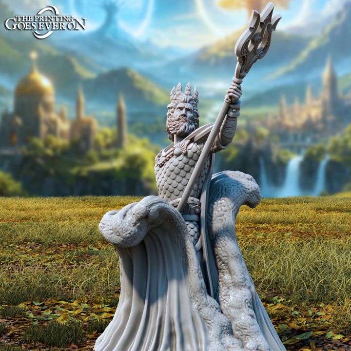 3D Printable Ulthar - God of the Tides - 28mm and 75mm - Presupported ...