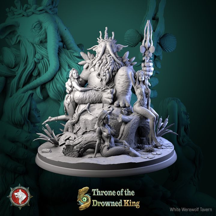 3D Printable "Throne of the Drowned King" March 2025 release 25 STL's ...