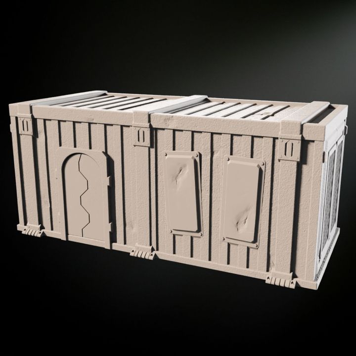 3D Printable Post-Apocalyptic Container House V by WargamesCo