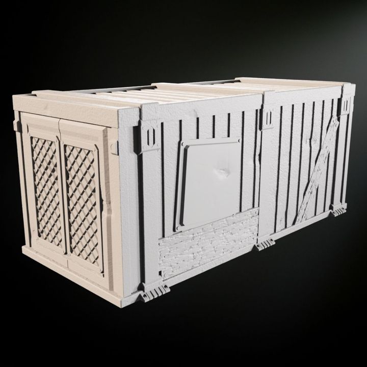 3D Printable Post-Apocalyptic Container House V by WargamesCo
