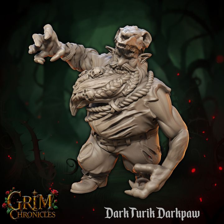 3D Printable 1500 Dark Turik Darkpaw by Great Grimoire