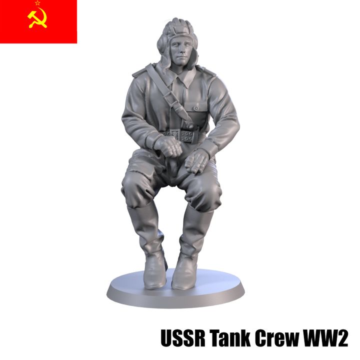 3D Printable Russian Tank Crew ww2 by Artofwar