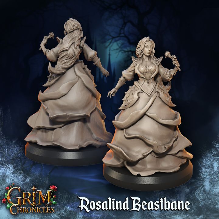 3D Printable 7.5k Rosalind Beastbane by Great Grimoire