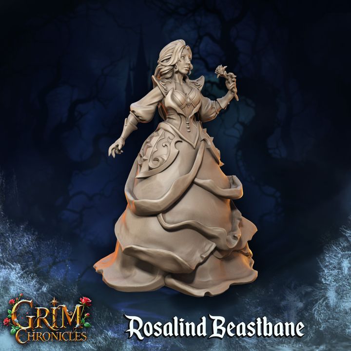 3D Printable 7.5k Rosalind Beastbane by Great Grimoire
