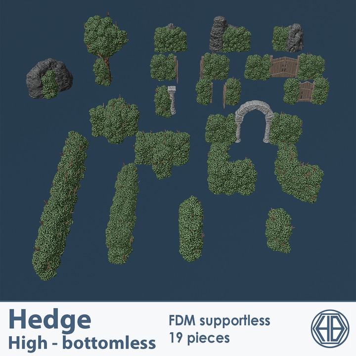 3D Printable Hedge by HexBrick