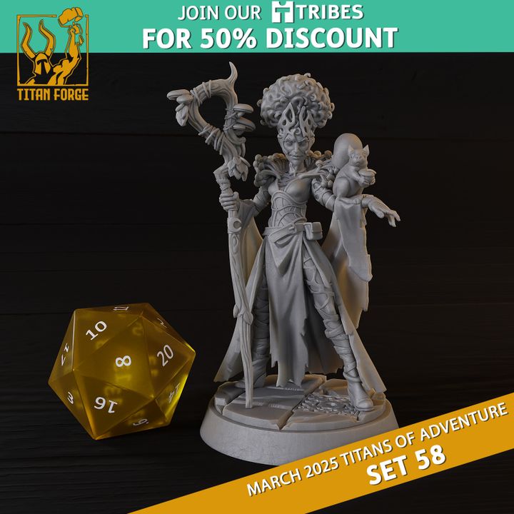 3D Printable Female Spore Druid - DnD Hero Characters - Titans of ...