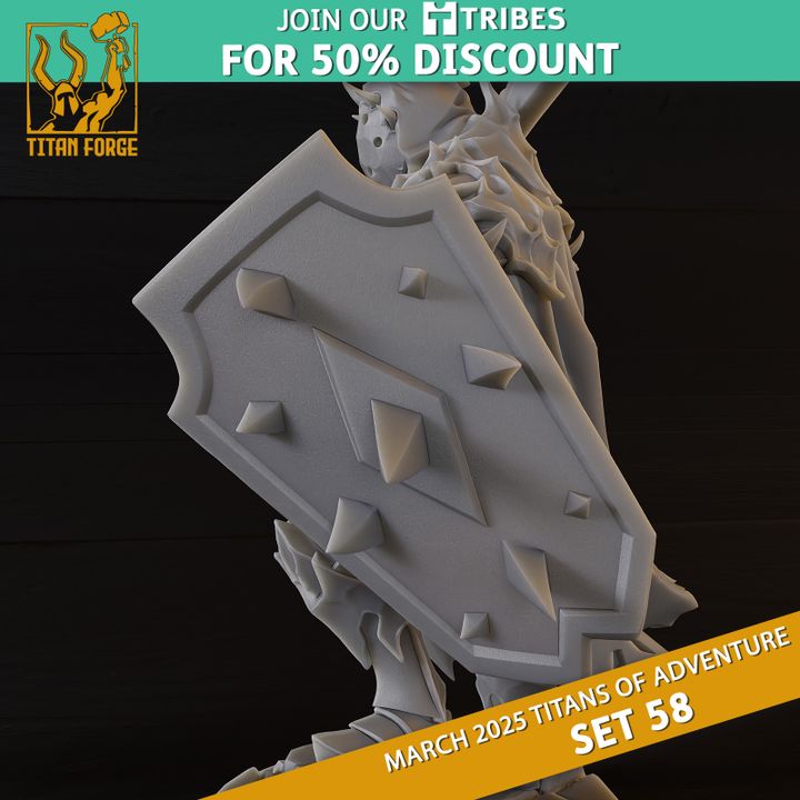 3D Printable Male Human Fighter - DnD Hero Characters - Titans of ...