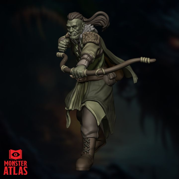 3D Printable Half-Orc Ranger by Monster Atlas