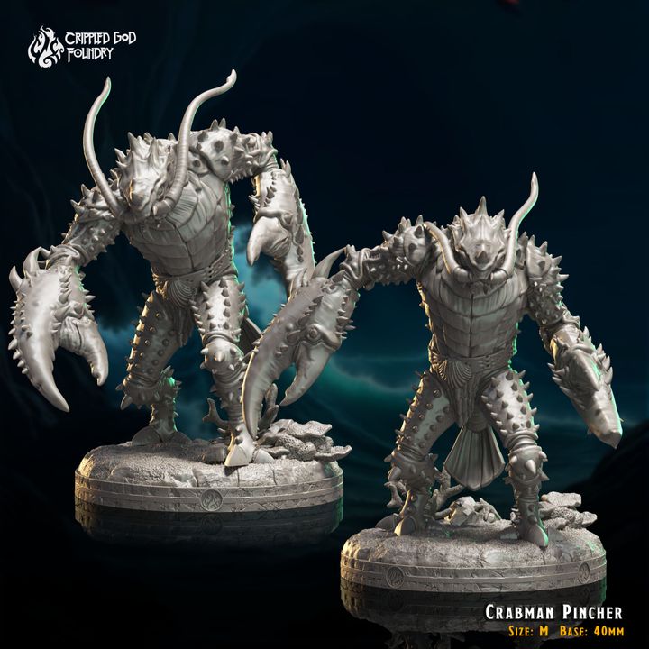 3D Printable Crabman Pincher by Crippled God Foundry