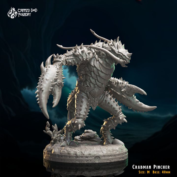 3D Printable Crabman Pincher by Crippled God Foundry