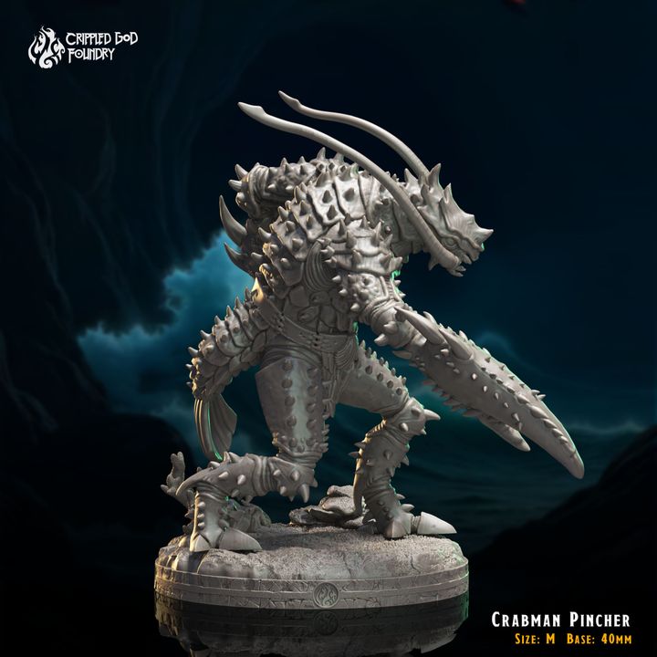 3D Printable Crabman Pincher by Crippled God Foundry
