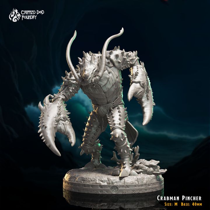 3D Printable Crabman Pincher by Crippled God Foundry