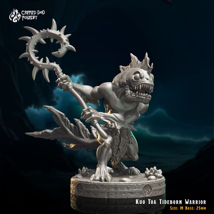 3D Printable Kuo Toa Tideborn Warriors by Crippled God Foundry