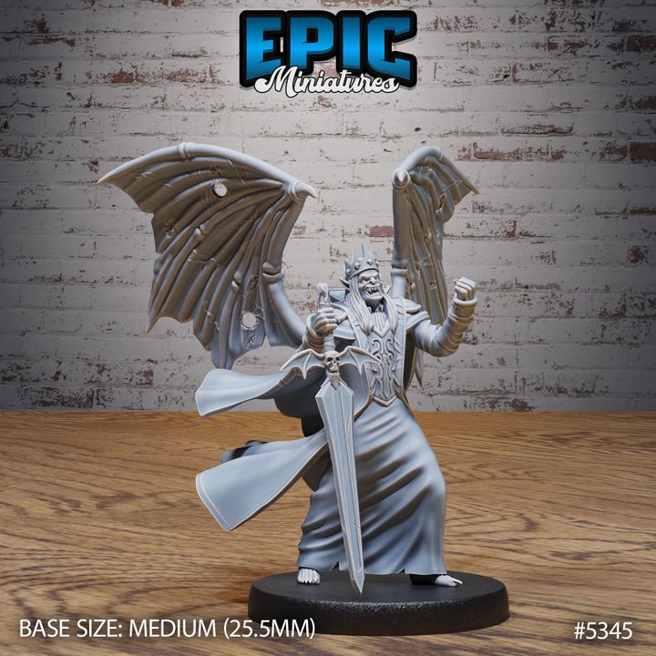 3D Printable Vampire King Victory / Undead Leader Warrior / Blood ...