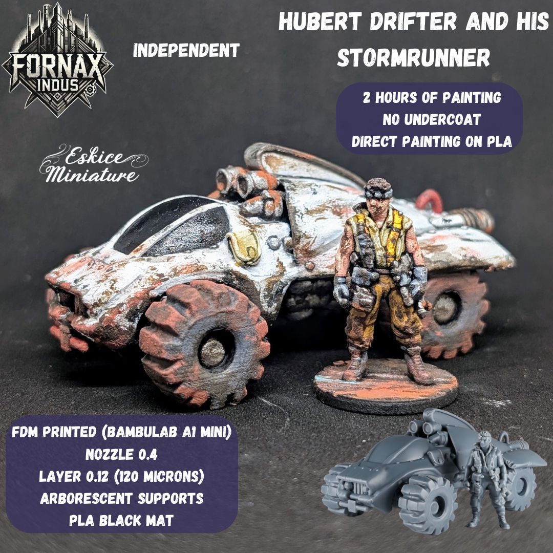 3D Printable Hubert Drifter & Stormrunner, Fornax Indus FREE MODEL by Eskice Miniature - Aron