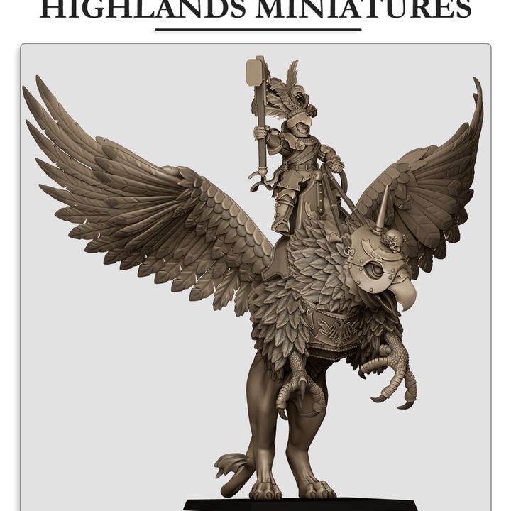 3D Printable Sunland Emperor on Griffon - Highlands Miniatures by ...