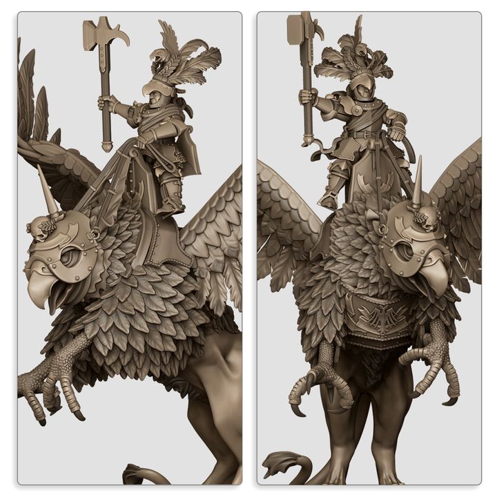 3D Printable Sunland Emperor on Griffon - Highlands Miniatures by ...