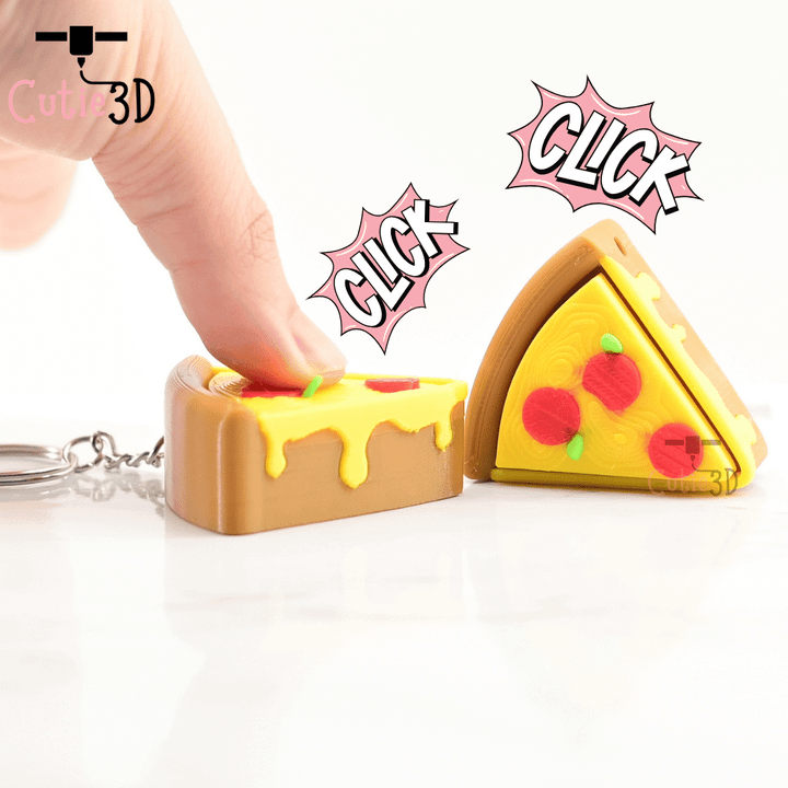3D Printable Digital Downloads - Cutie3D Keycap Fidget Clicker Pizza ...