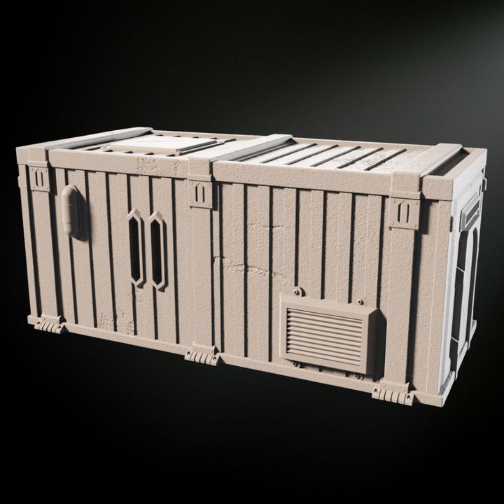 3D Printable Post-Apocalyptic Container House VI by WargamesCo