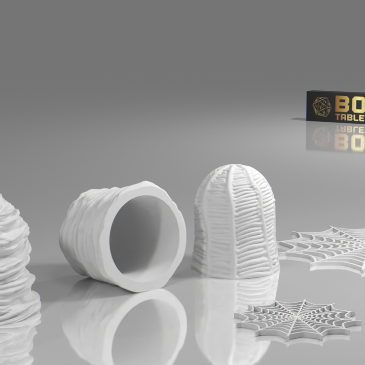3D Printable Spider Web cocoons by Bob Tabletop