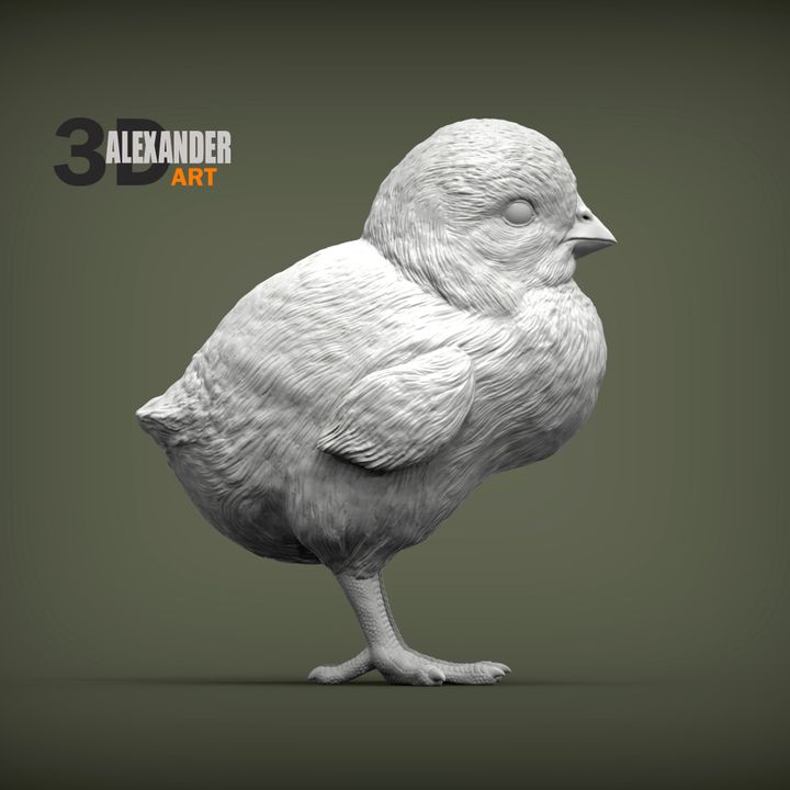 3D Printable Chick by Alexander3dart