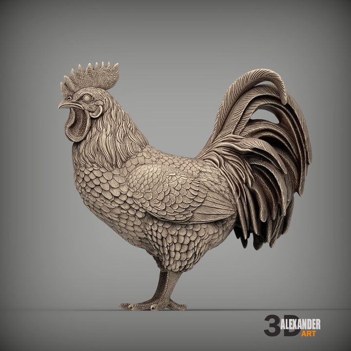 3D Printable Rooster by Alexander3dart