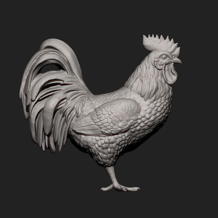 3D Printable Rooster by Alexander3dart
