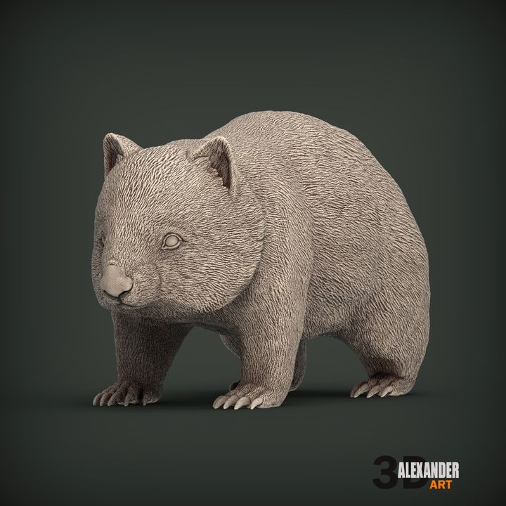 3D Printable Wombat by Alexander3dart