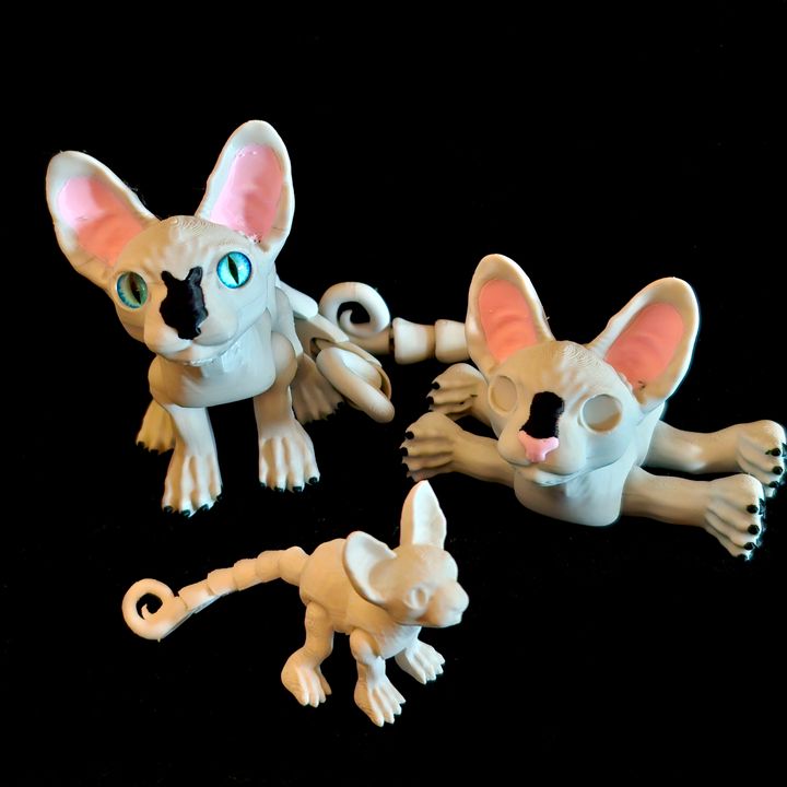 3D Printable Sphynx Cat Mini (Personal Use) by Sassiecat3d