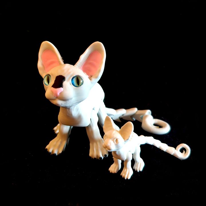 3D Printable Sphynx Cat Mini (Personal Use) by Sassiecat3d
