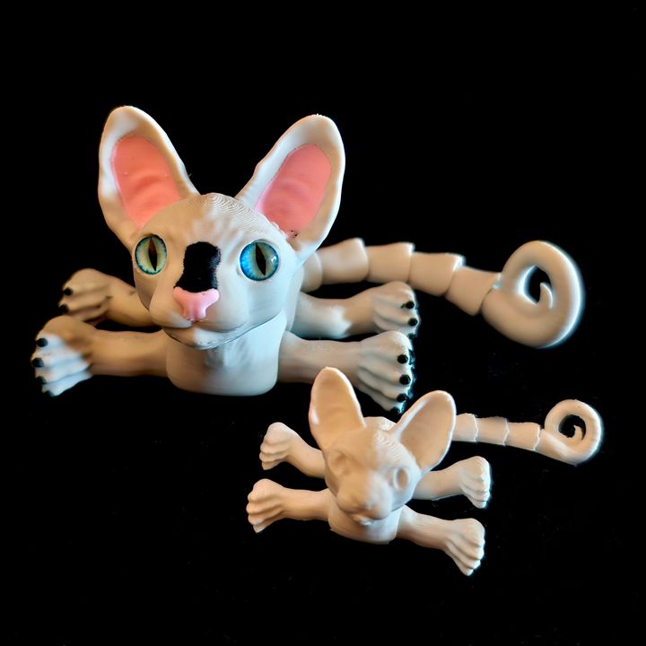 3D Printable Sphynx Cat Mini (Personal Use) by Sassiecat3d