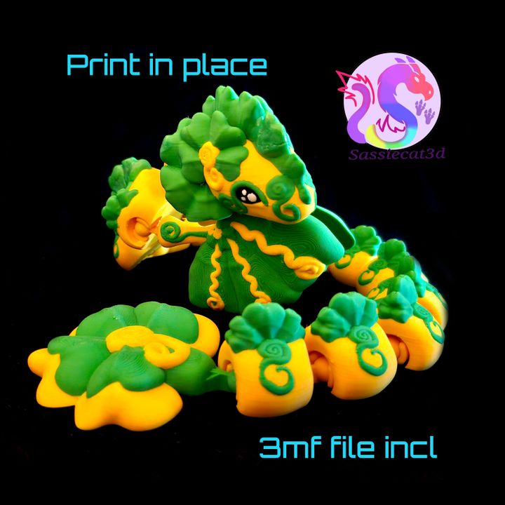 3D Printable Shamrock Dragon Build-A-Dragon/B.A.D. (Personal Use) by ...
