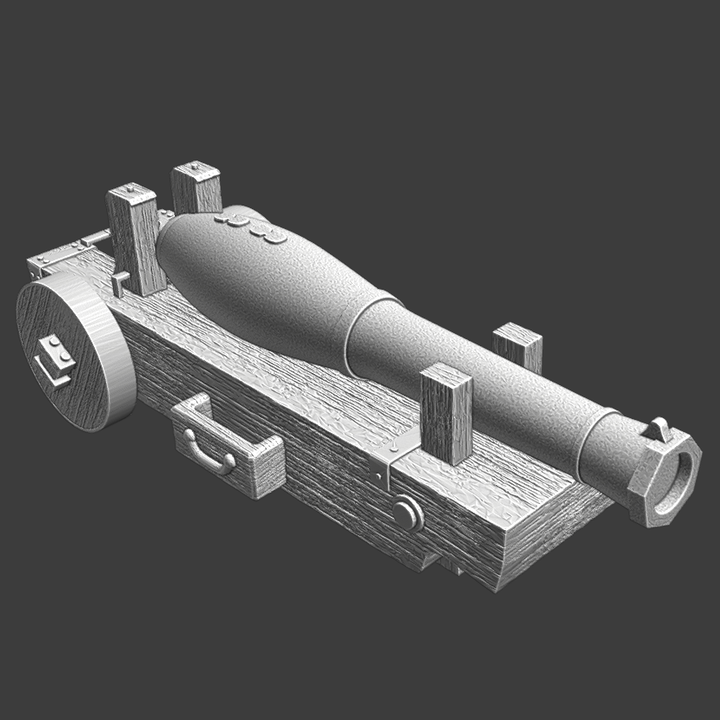 3D Printable Small medieval special cannon by Northern Crusades Miniatures