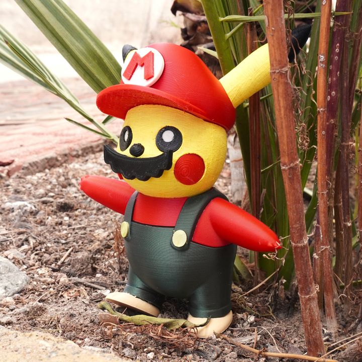 3D Printable PIKACHU MARIO VERSION by Aslan