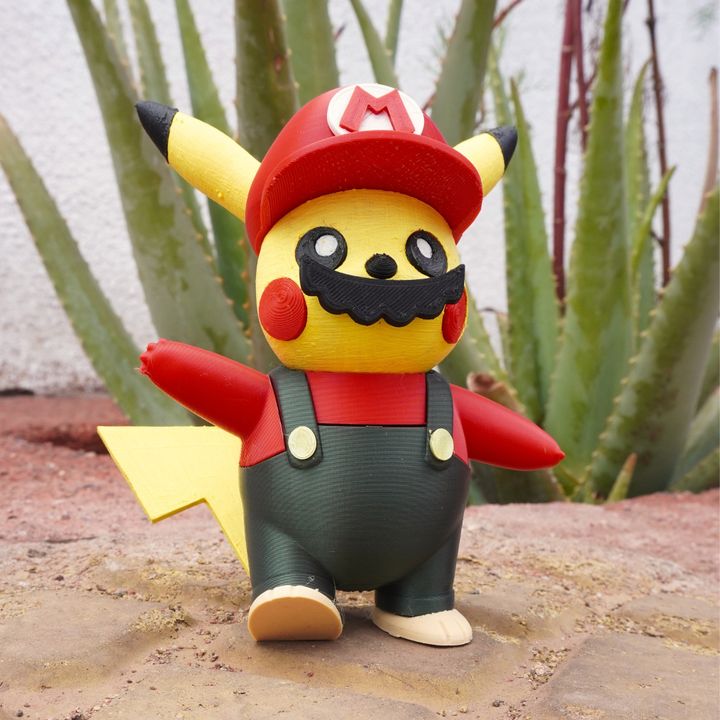 3D Printable PIKACHU MARIO VERSION by Aslan
