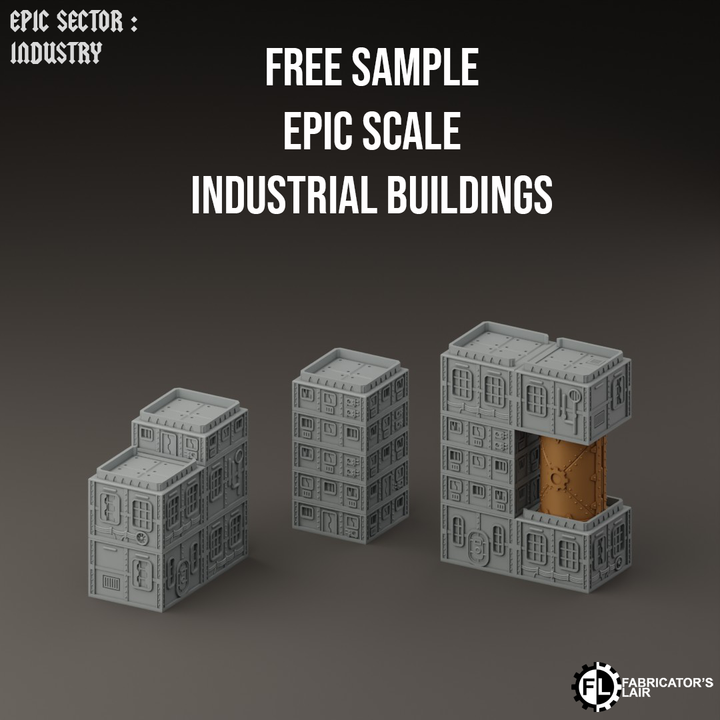 3D Printable Epic Sector : Industry - Industrial Building Sample by ...