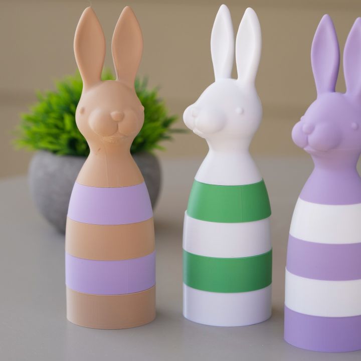 3D Printable Rabbit tower by Philippe Barreaud