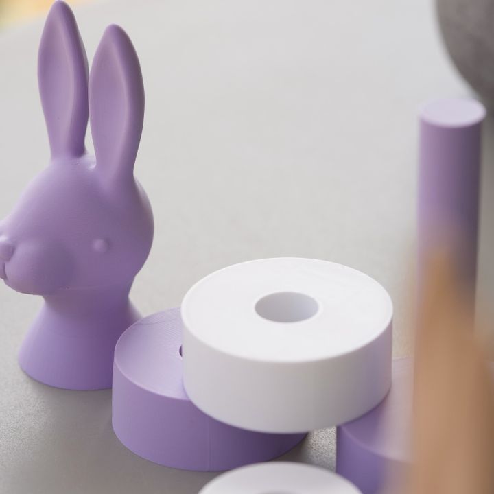 3D Printable Rabbit tower by Philippe Barreaud