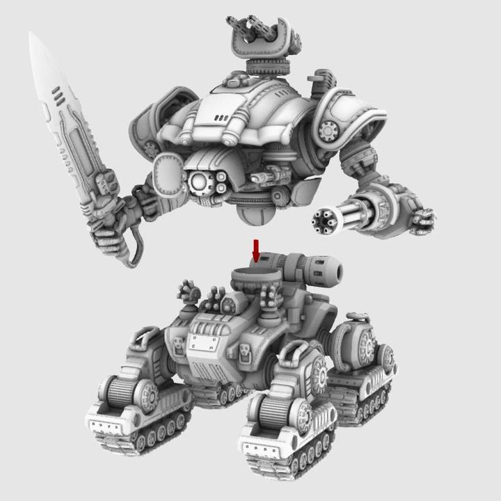 3D Printable Tread-Leg Combat Mobility Units For Knights And Mechs ...