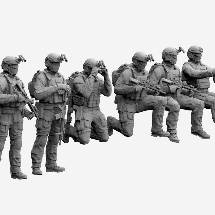 3D Printable US RANGER SOLDIERS by Dmitry Tishchenkov