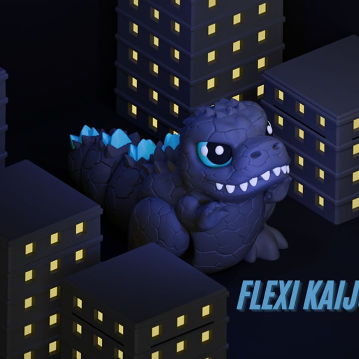 3D Printable Flexi Chibi Kaiju - Godzilla No Supports by SugarPaws3D