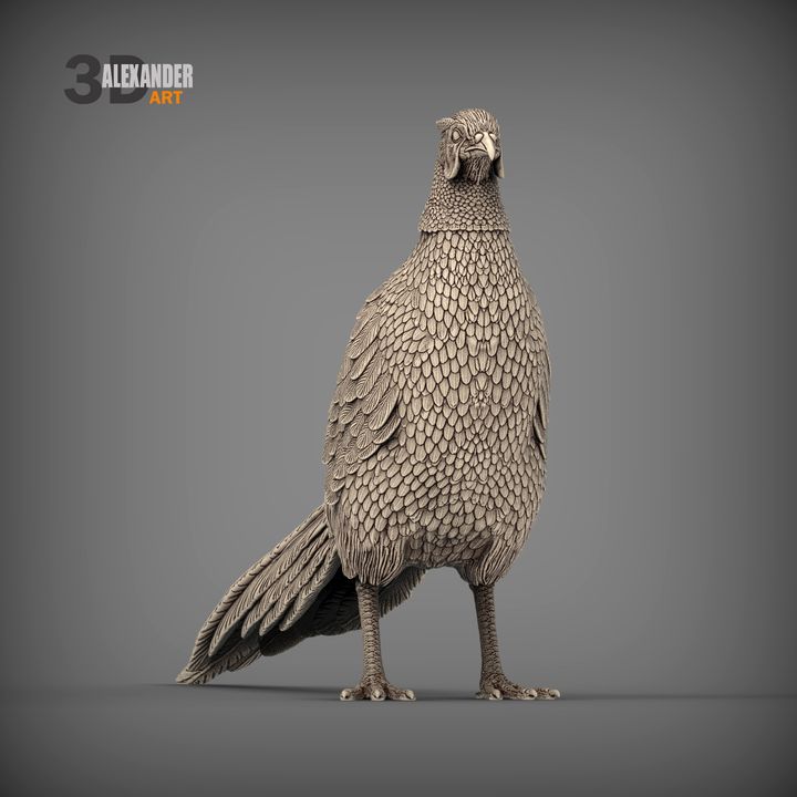 3D Printable Pheasant by Alexander3dart