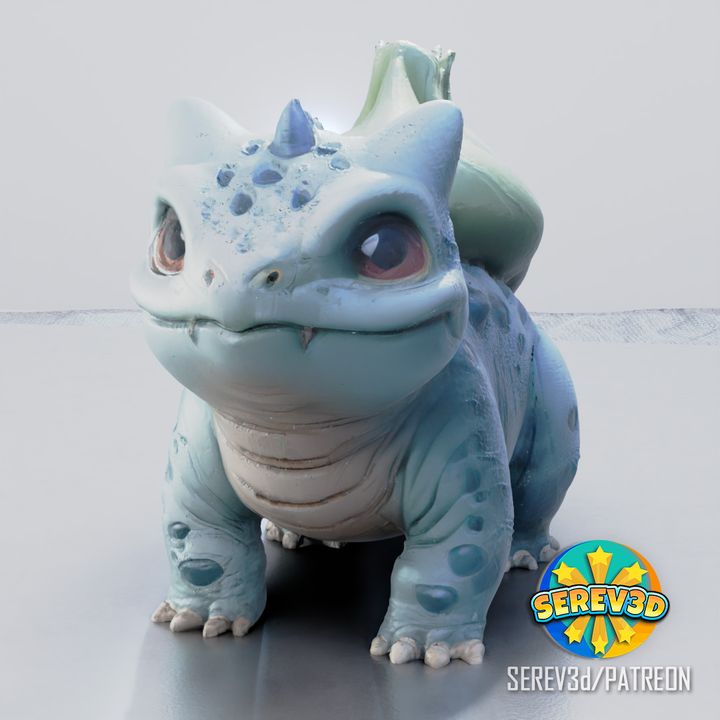 3D Printable Realistic Bulbasaur - Pokémon Figurine - 3D Print STL/3MF ...