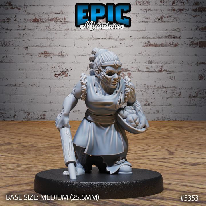 3D Printable Zombie Villager Dwarf Female / Undead Dwarfen Creature ...