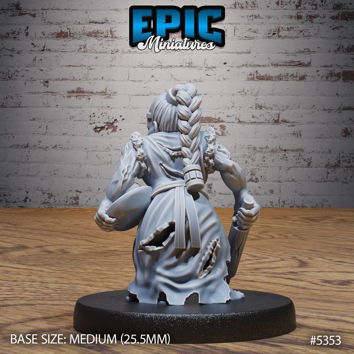 3D Printable Zombie Villager Dwarf Female / Undead Dwarfen Creature ...